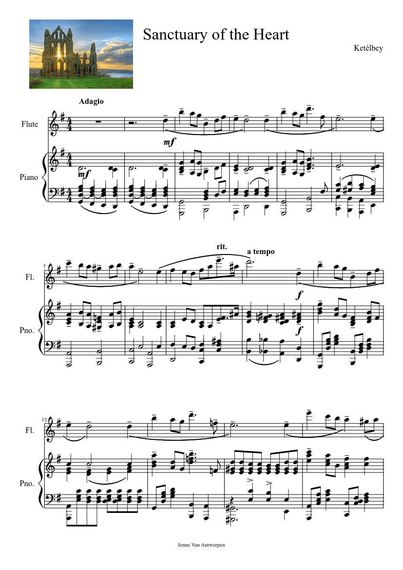 Sanctuary of the Heart Sheet Music for Piano, Flute (Solo) | MuseScore.com