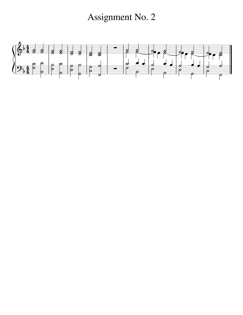 Assignment No. 2 Sheet music for Piano (Solo) | Musescore.com