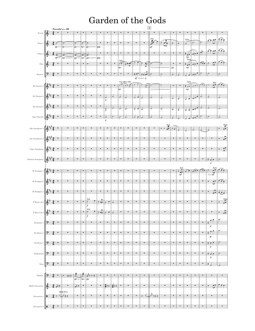 Garden of the Gods Sheet music for Trombone, Euphonium, Tuba, Flute piccolo & more instruments ...