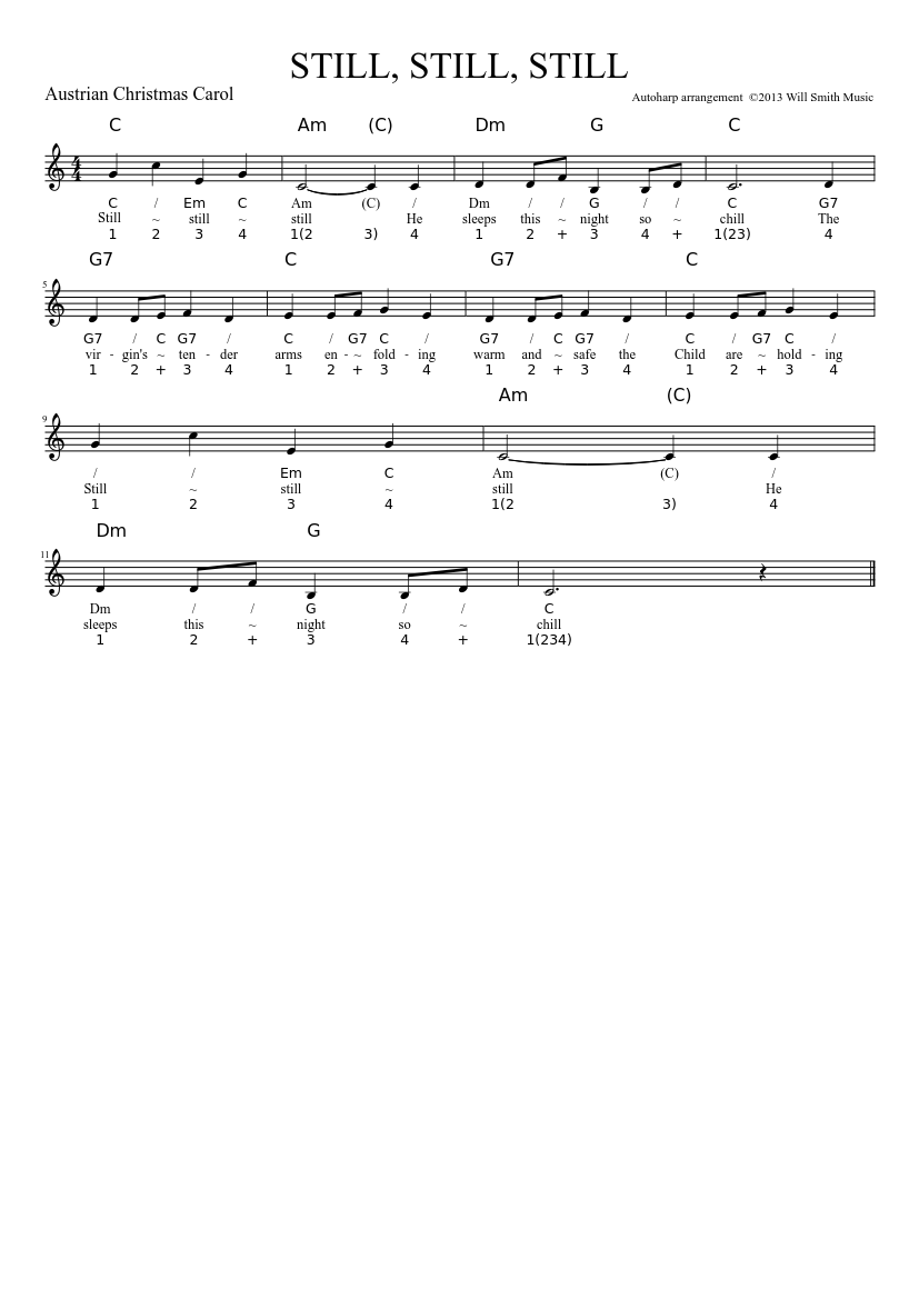 Choir Still Still Sheet