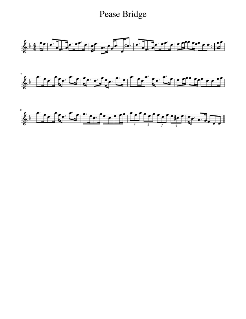 Pease Bridge Sheet music for Piano (Solo) | Musescore.com