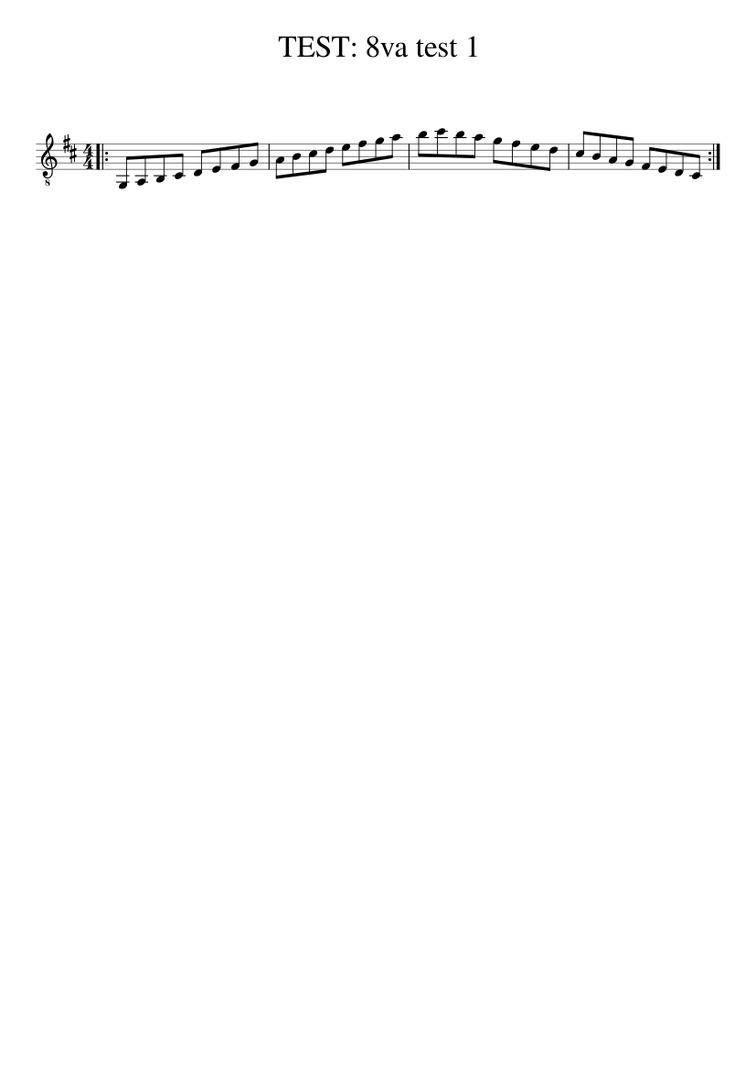 TEST: 8va test 1 Sheet Music for Piano (Solo) easy | MuseScore.com