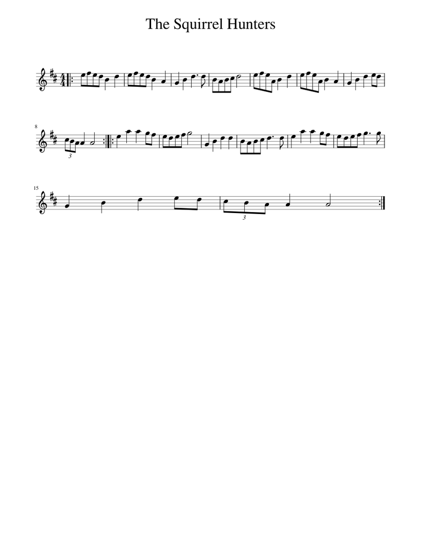 The Squirrel Hunters Sheet music for Piano (Solo) | Musescore.com