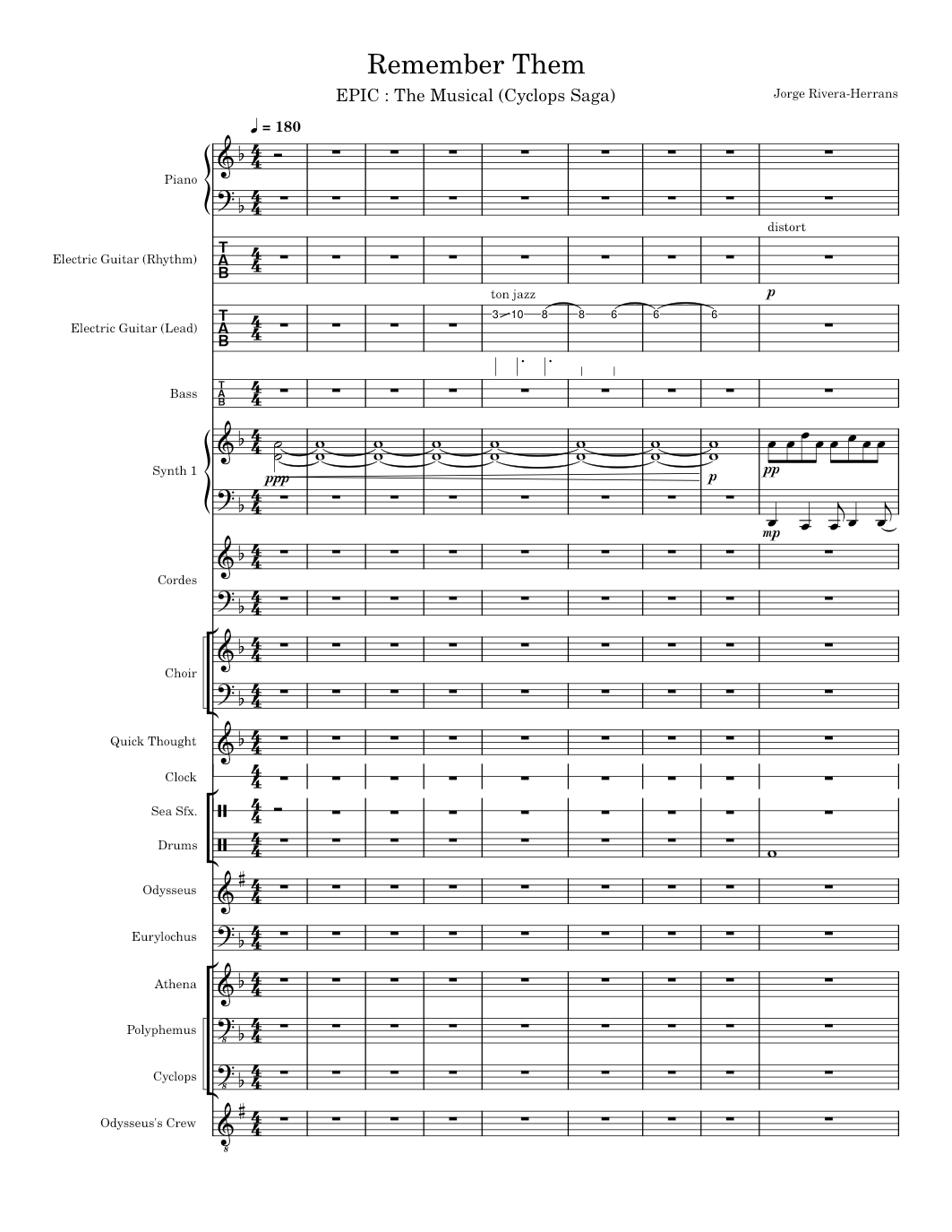 Remember Them – Jorge Rivera-Herrans (EPIC : The Musical) Sheet Music ...