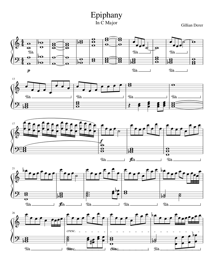 Epiphany in C Major Sheet music for Piano (Solo) | Musescore.com