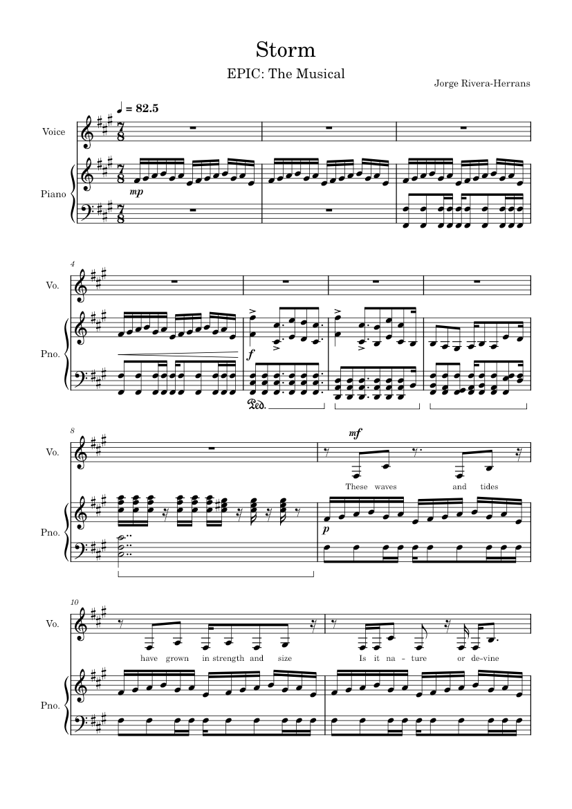 Storm – EPIC: The Musical Sheet Music for Piano, Voice (other) (Piano ...