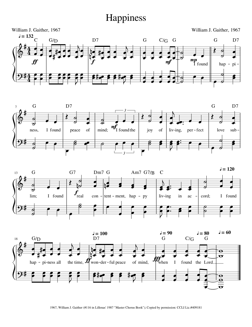 Happiness Sheet music for Piano (Solo) Easy | Musescore.com