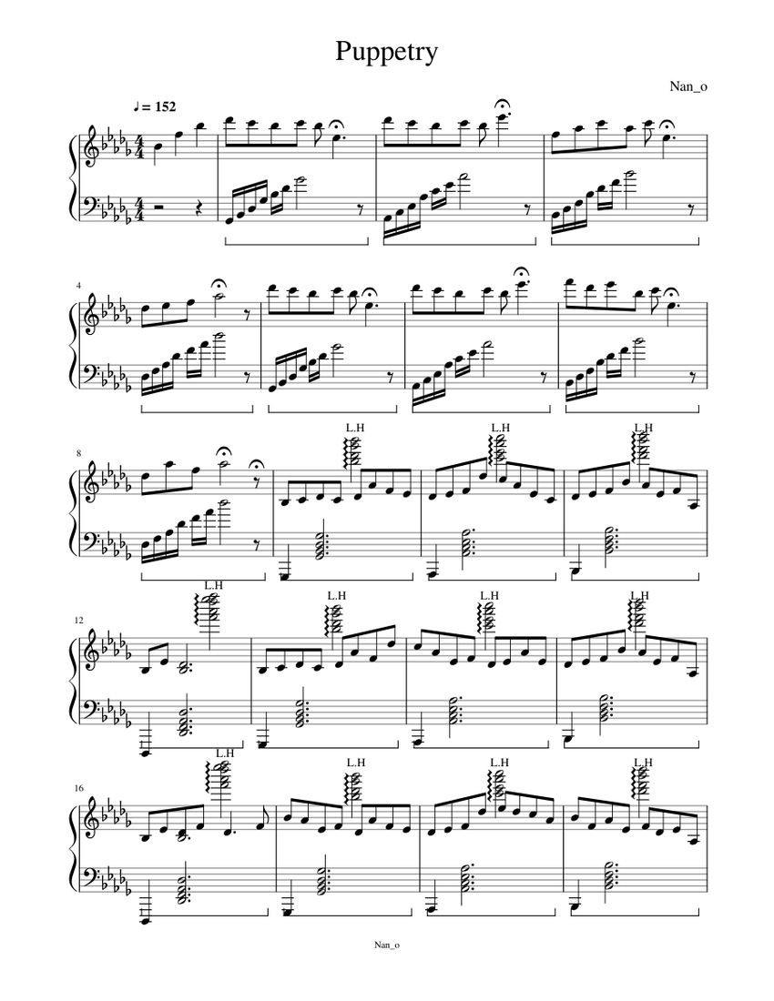 Puppetry Sheet music for Piano (Solo) | Musescore.com