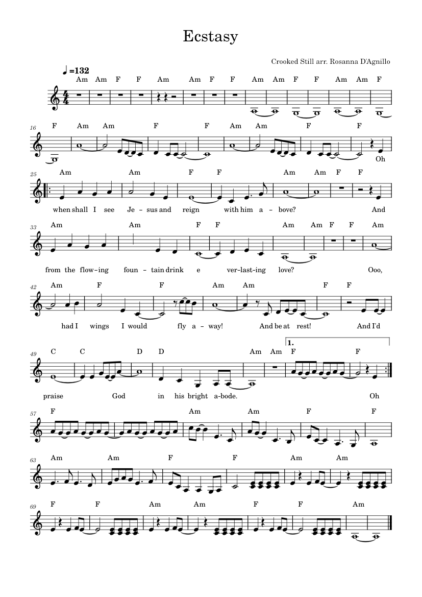 Ecstasy – Crooked Still Sheet Music with Chords for Piano (Solo) easy ...