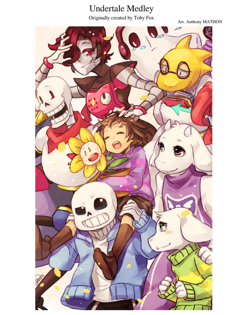 Undertale Medley – Toby Fox Sheet music for Piano, Trombone, Tuba ...