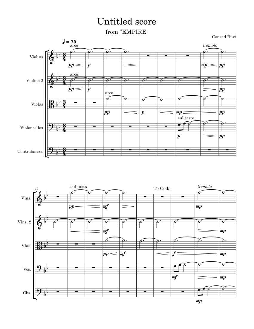 WIP STRINGS Sheet music for Strings group (String Ensemble) | Musescore.com