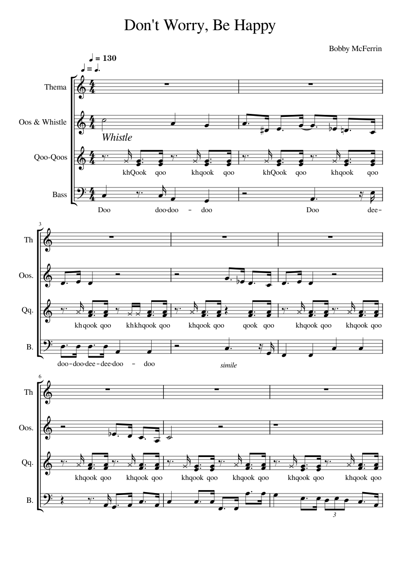 Don't worry, be happy – Bobby McFerrin Bobby McFerrin Don't Worry, Be ...