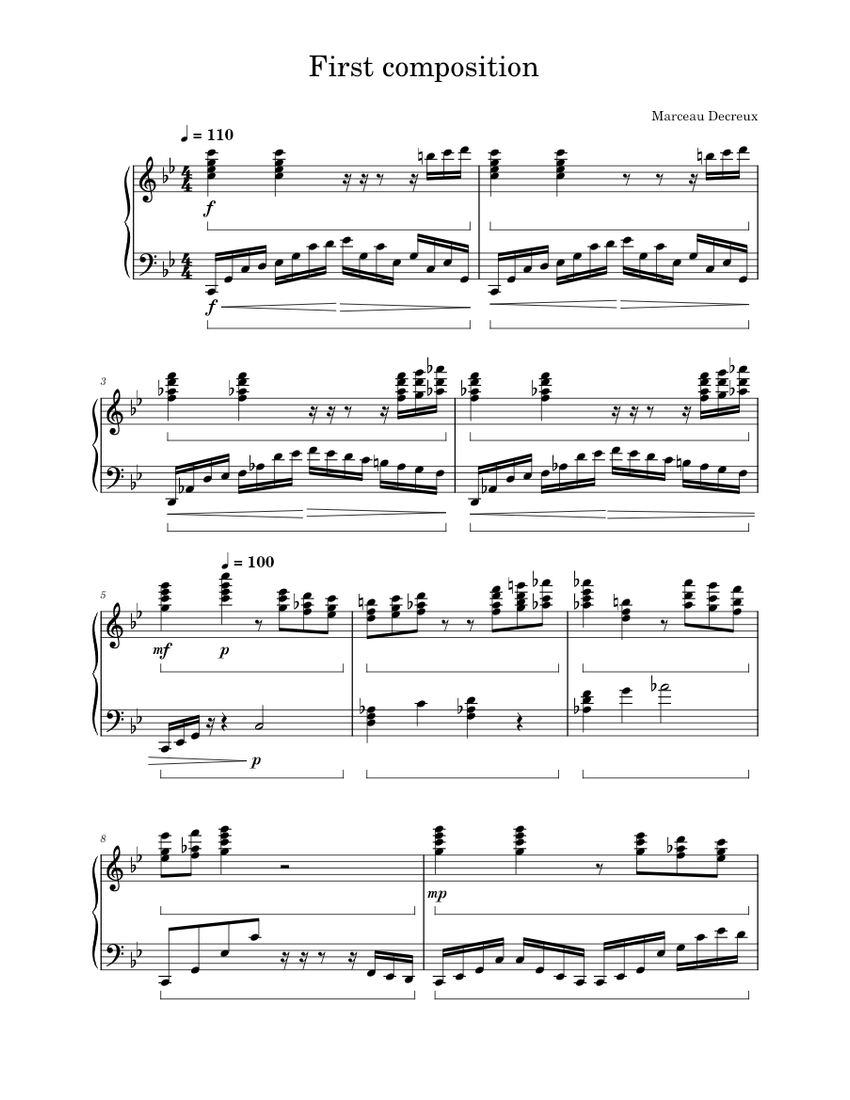 first composition Sheet music for Piano (Solo) | Musescore.com