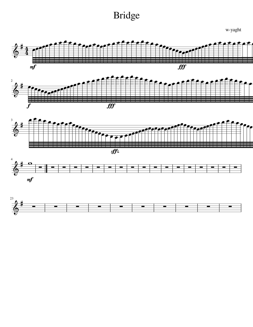 Bridge Sheet music for Trumpet in b-flat (Solo) | Musescore.com