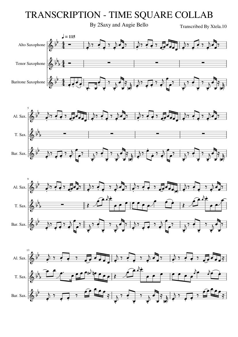 Count Sax's March – Misc tunes 2Saxy & Augie Bello - Time square collab ...