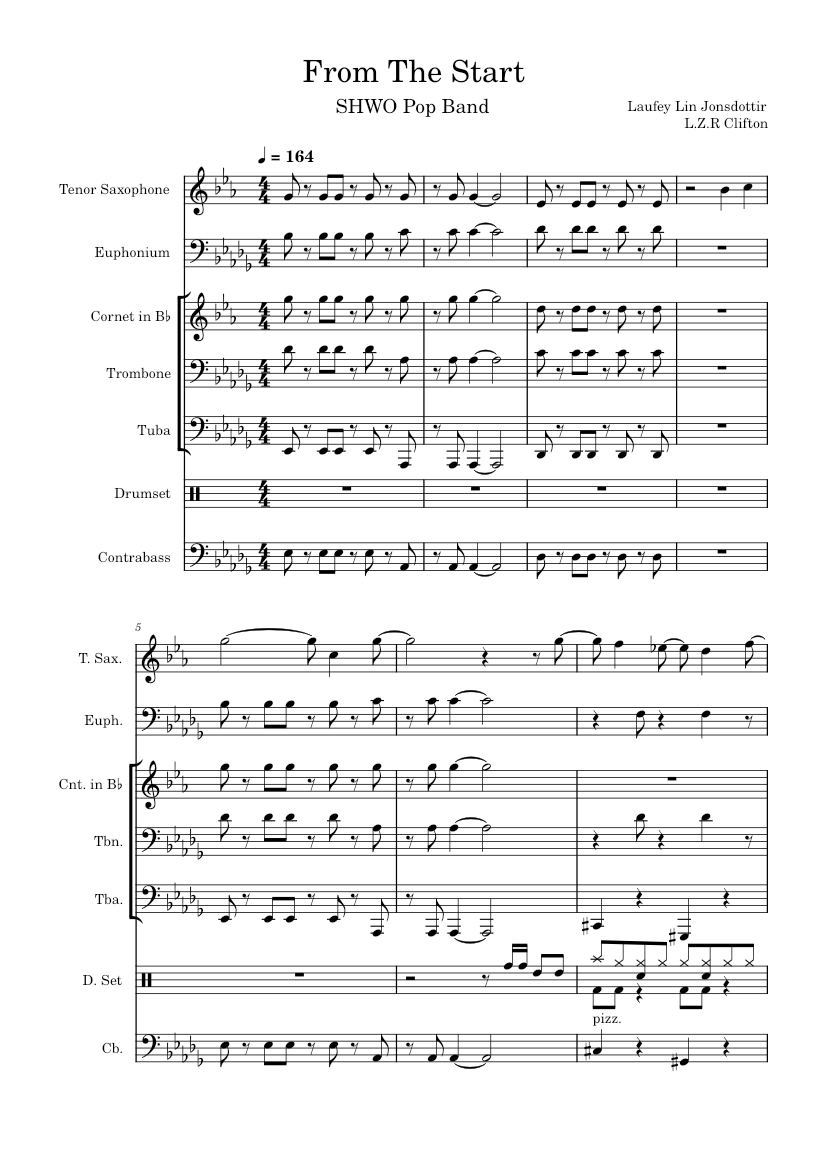 From The Start – Laufey From The Start SHWO Pop Band with Drumset Sheet ...