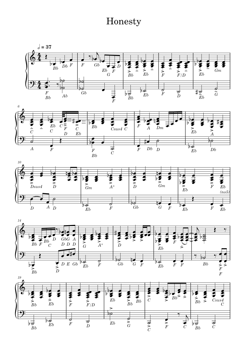 Honesty – Billy Joel Honesty Sheet Music for Piano (Solo) | MuseScore.com