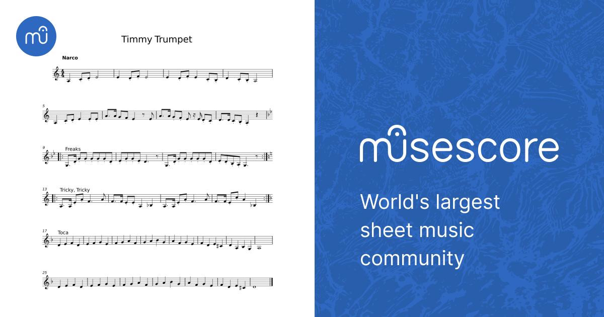 Timmy Trumpet Sheet music for Trumpet other (Solo) | Musescore.com