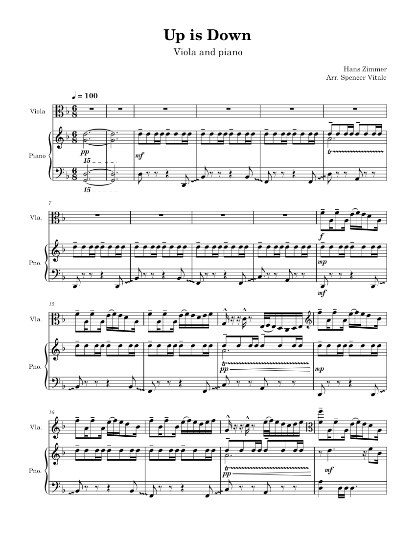 Up is Down - Pirates of the Caribbean: At World's End for Viola and ...