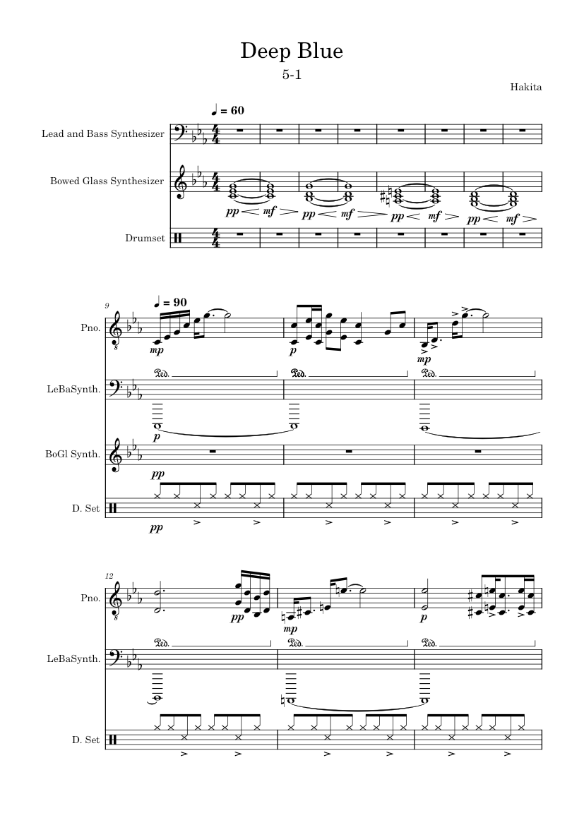 Deep Blue – Heaven Pierce Her 5-1 Ultrakill (WIP) Sheet Music for Piano ...
