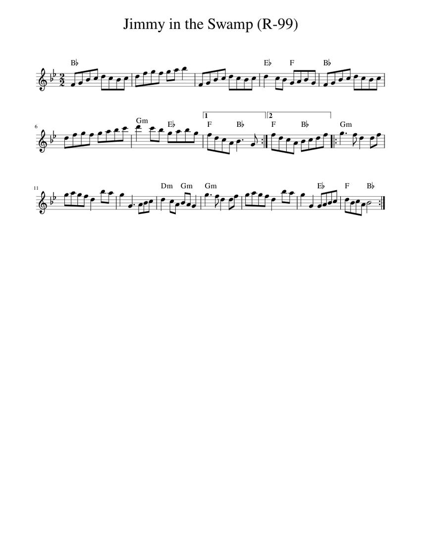 Jimmy in the Swamp (R-99) Sheet music for Piano (Solo) | Musescore.com