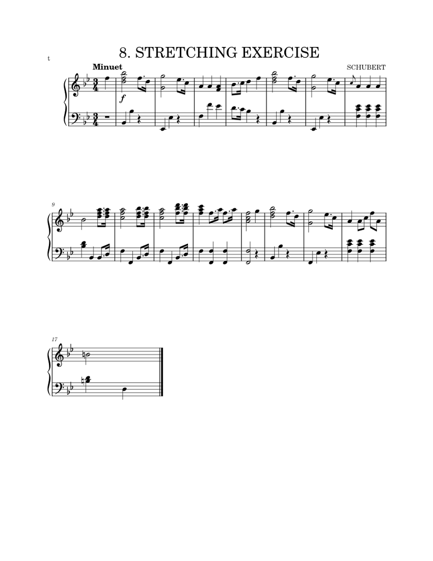 8._STRETCHING_EXERCISE Sheet music for Piano (Solo) Easy | Musescore.com
