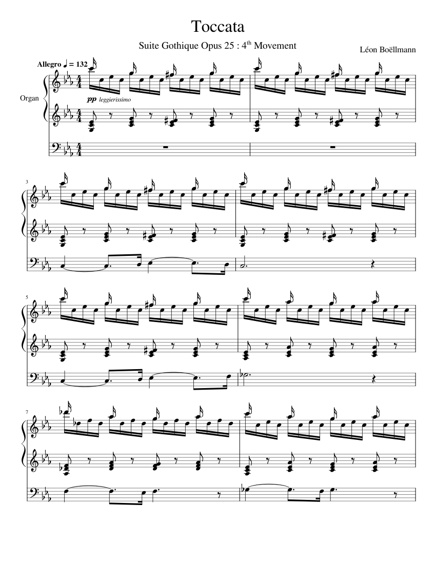 Toccata from Suite Gothique Op.25 (4th Movement) by Léon Boëllmann ...