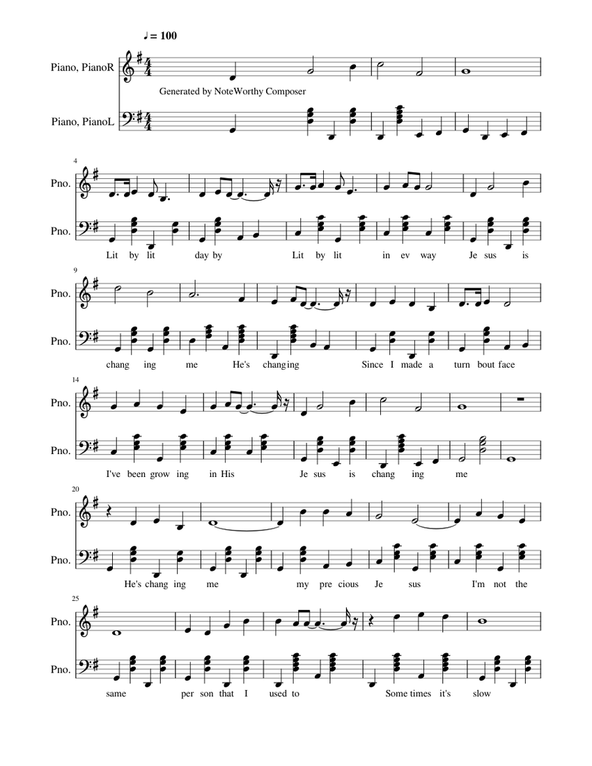 Little By LIttle Sheet music for Piano (Piano Duo) | Musescore.com