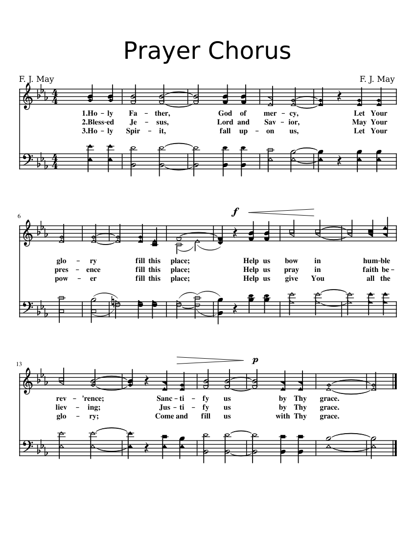 Prayer_Chorus Sheet music for Vocals (Solo) | Musescore.com