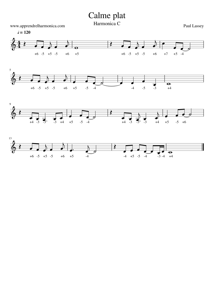 Calme Plat Sheet music for Piano (Solo) Easy | Musescore.com