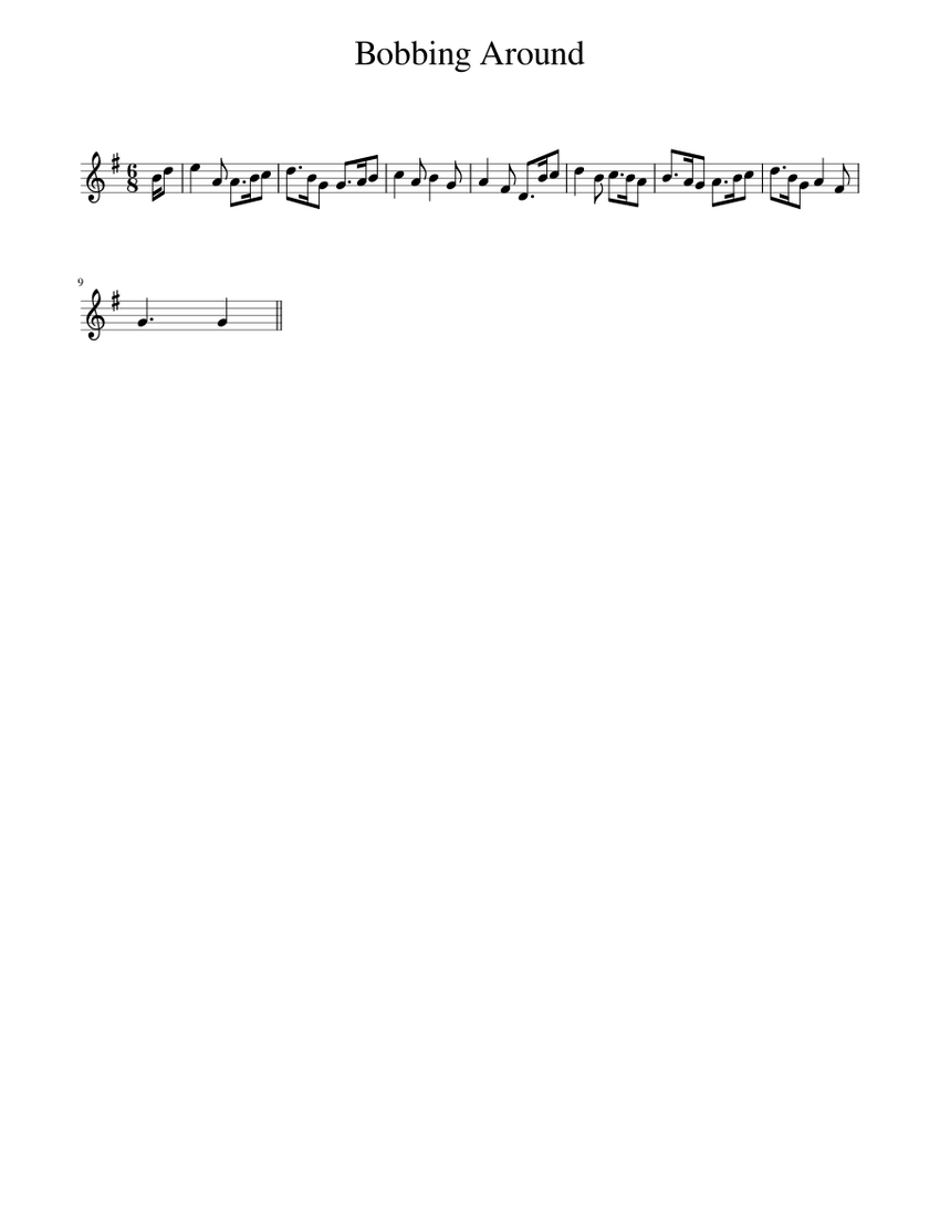 Bobbing Around Sheet music for Piano (Solo) Easy | Musescore.com