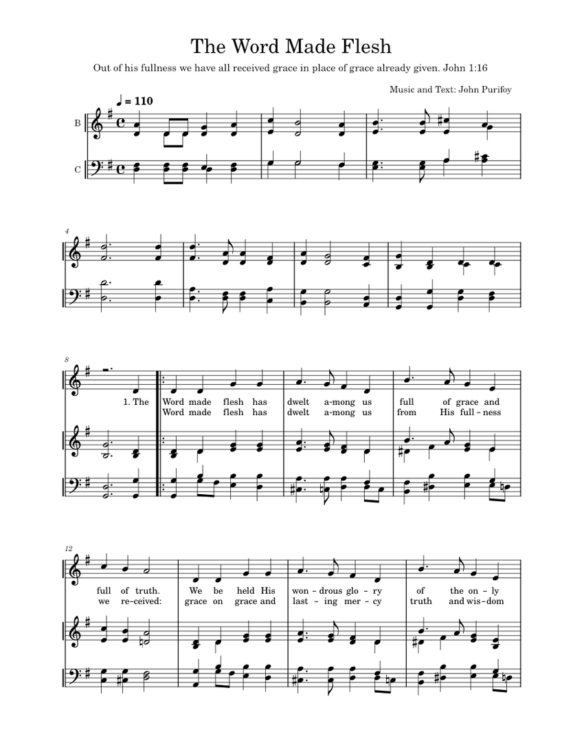 The Word Made Flesh Sheet music for Piano (Mixed Trio) | Musescore.com