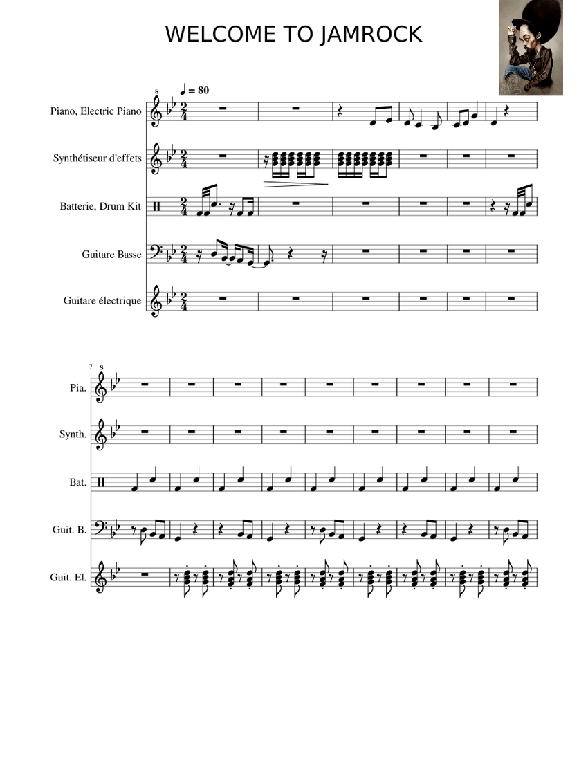 Damian Marley - Welcome To Jamrock Sheet music for Piano, Guitar, Bass ...