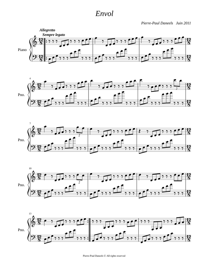 Flying away Sheet music for Piano (Solo) | Musescore.com
