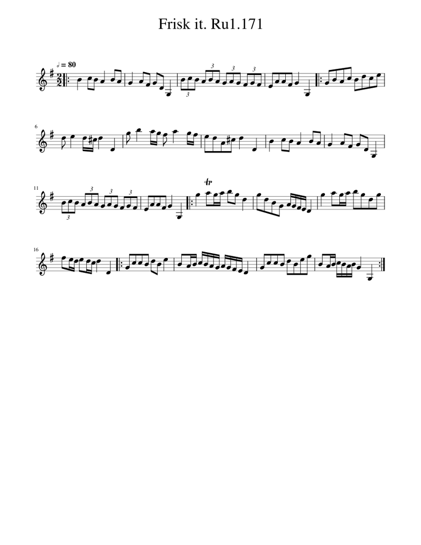 Frisk it. Ru1.171 Sheet music for Piano (Solo) | Musescore.com