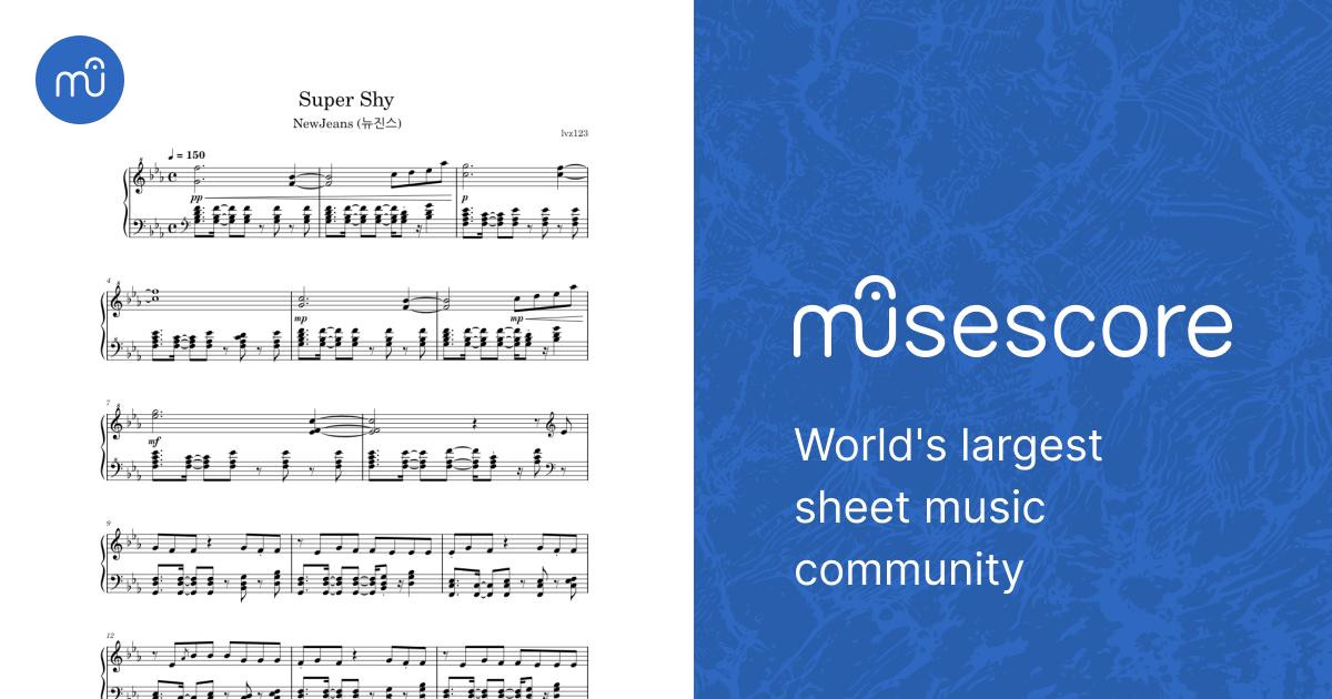 Super Shy (가사) – NewJeans Sheet music for Piano (Solo) | Musescore.com