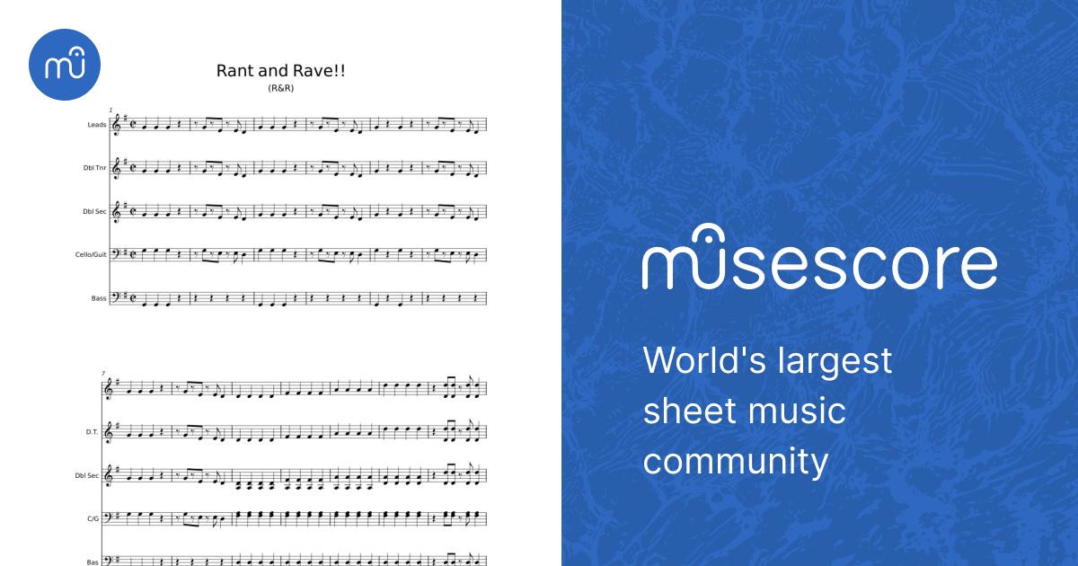 Rant and Rave Sheet music for Violin, Cello, Bass guitar (Mixed Quintet ...