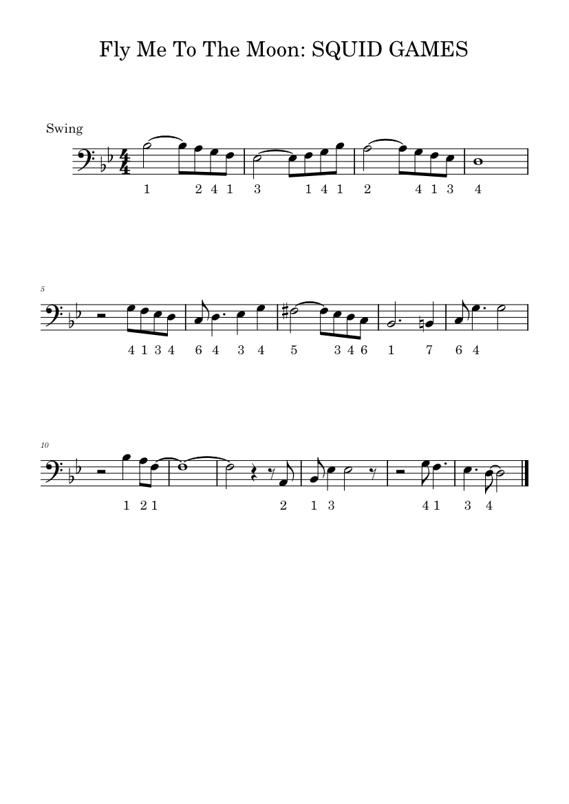 Fly me to the moon (squid game song) Sheet Music for Trombone (Solo ...
