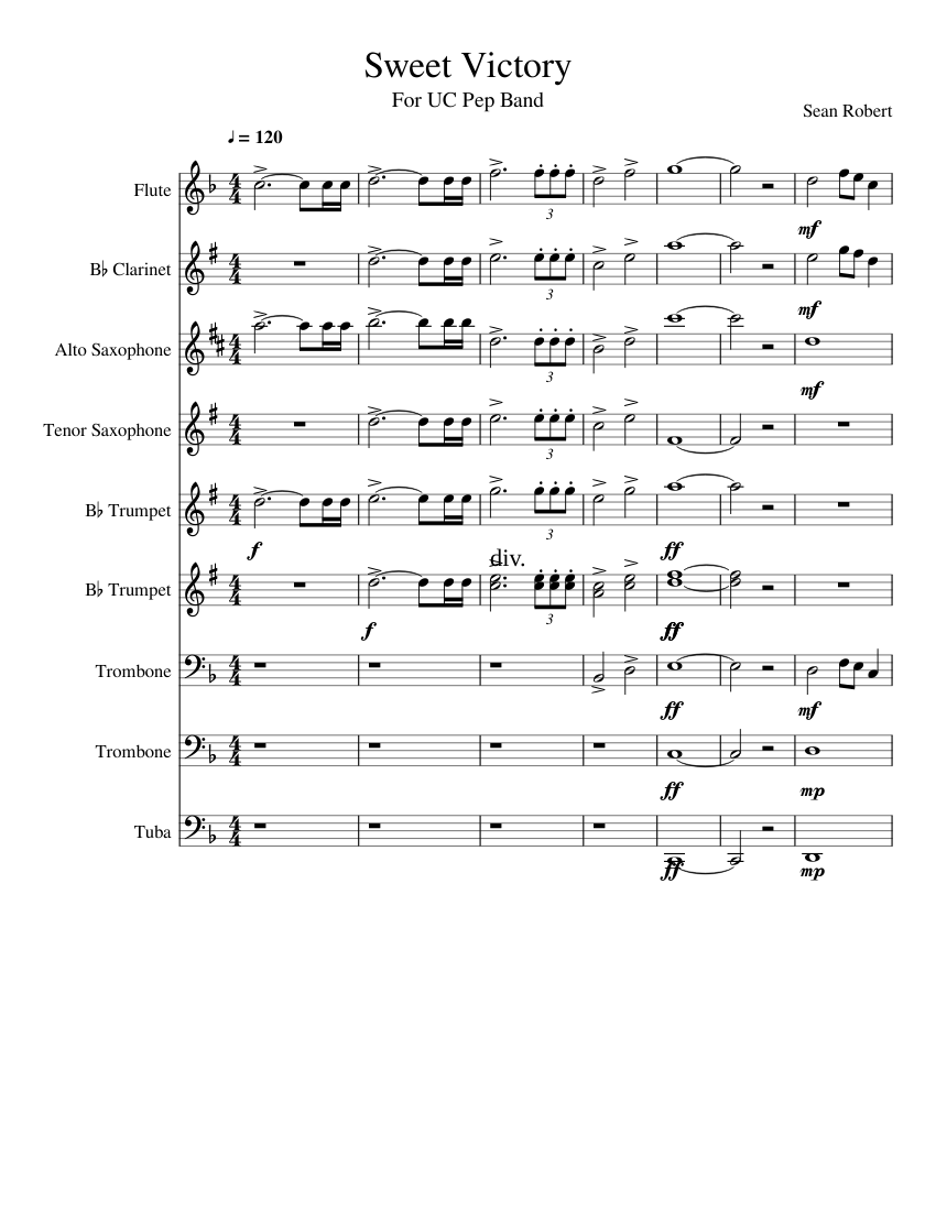 Sweet Victory - piano tutorial