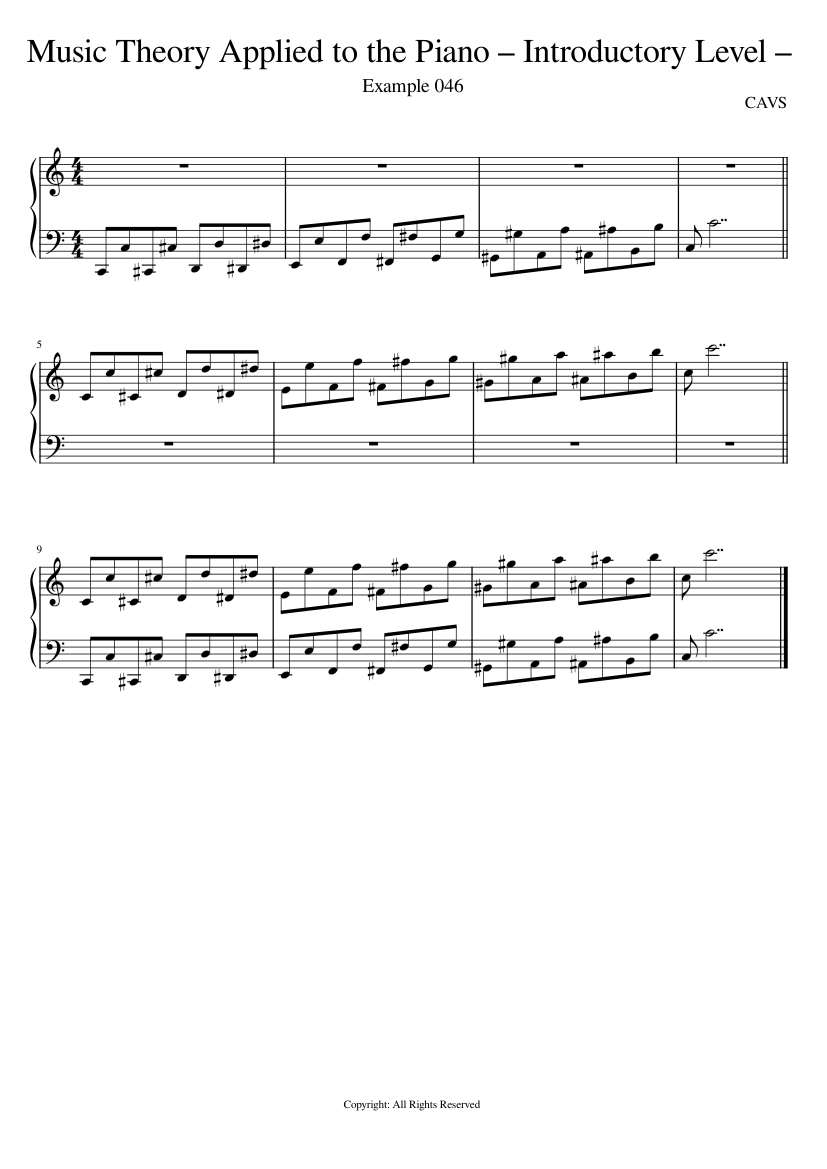 Music Theory Applied to the Piano – Introductory Level – Example 046 ...