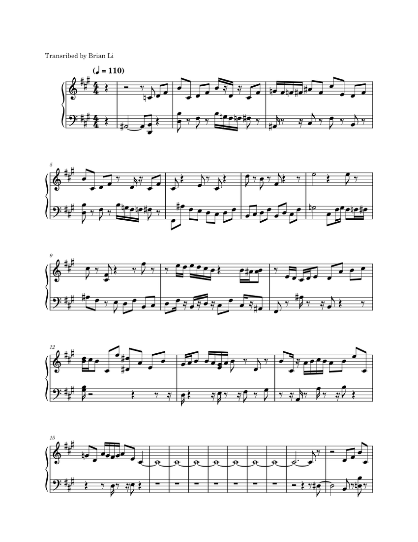 no title Sheet music for Piano (Solo) | Musescore.com