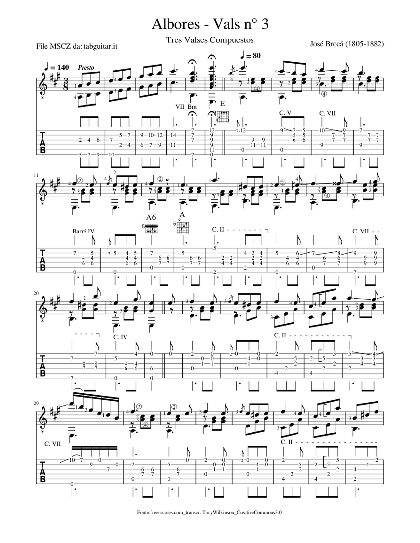 Albores, Valse n° 3 – José Brocá - piano tutorial