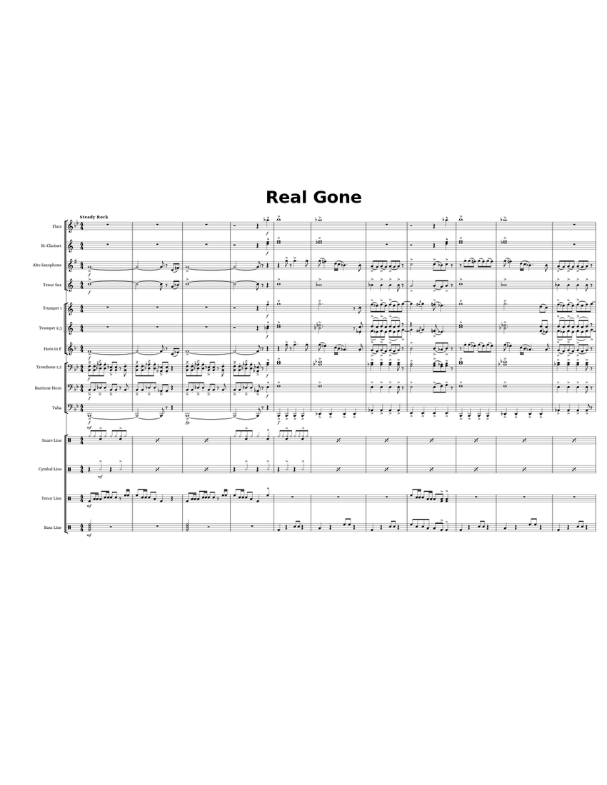 Real Gone (from Cars) – Sheryl Crow Real_Gone Sheet music for Trombone ...