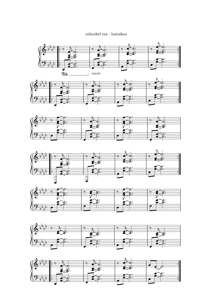 Laniakea – Yehezkel Raz Sheet music for Piano (Solo) Easy | Musescore.com