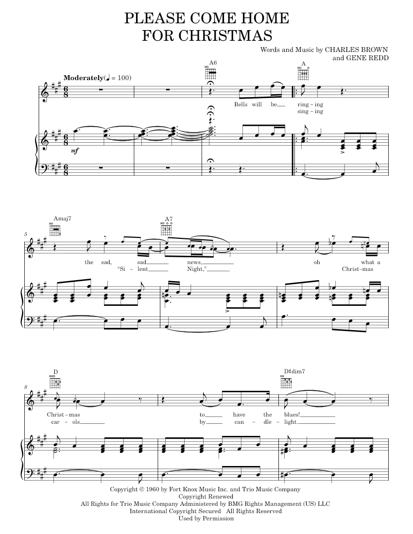 Play Official version of Please Come Home For Christmas Sheet Music by ...