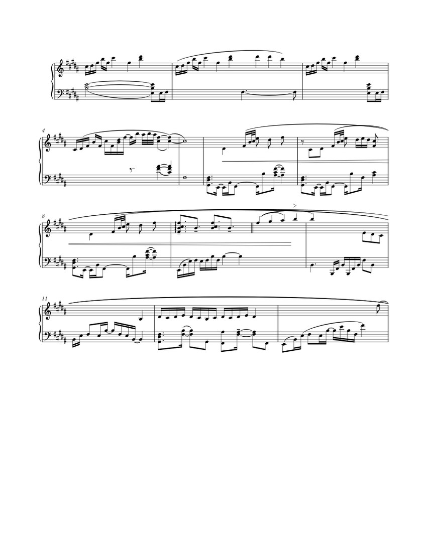 Zen zen zense – RADWIMPS Sheet music for Piano (Solo) | Musescore.com