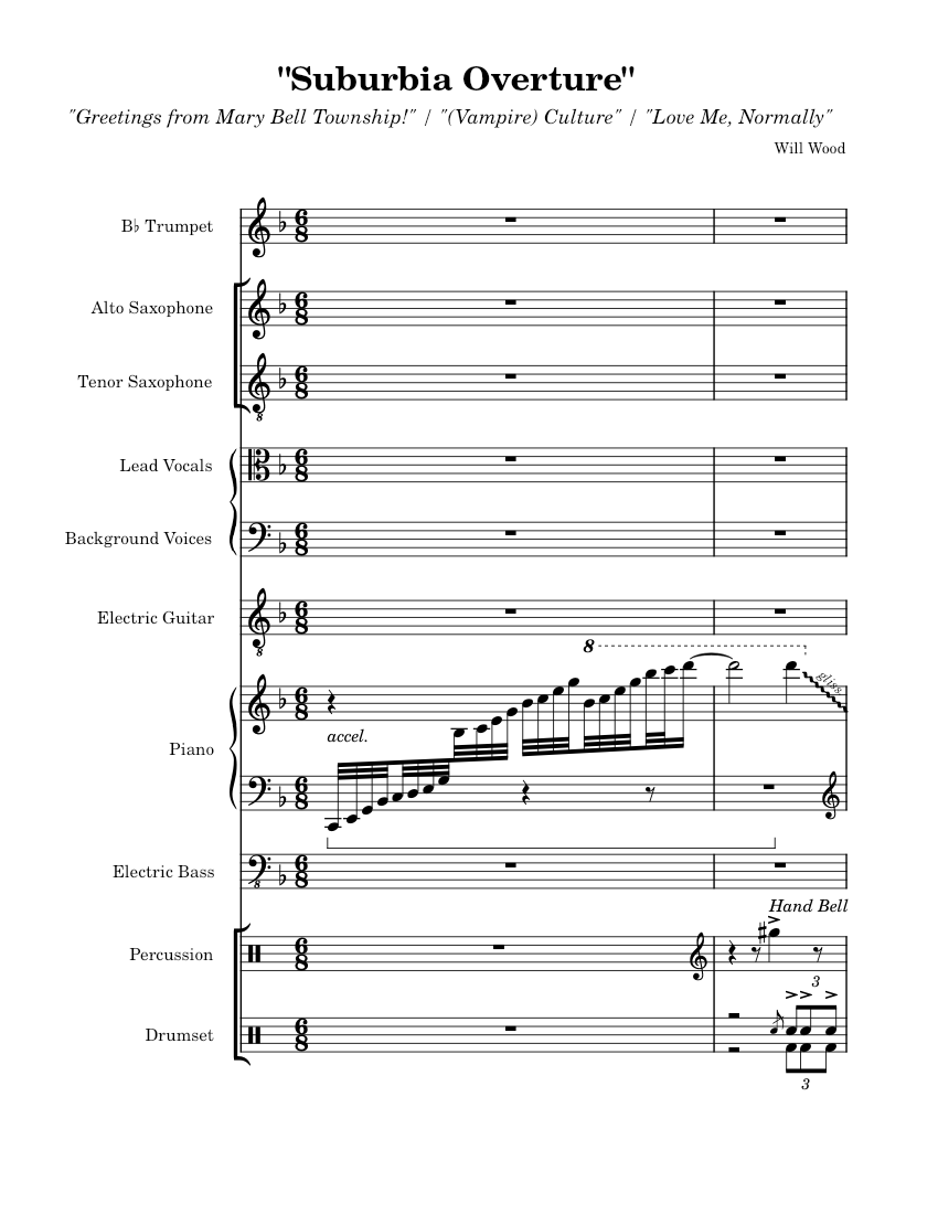 (WIP) Suburbia Overture – Will Wood Sheet music for Piano, Vocals ...