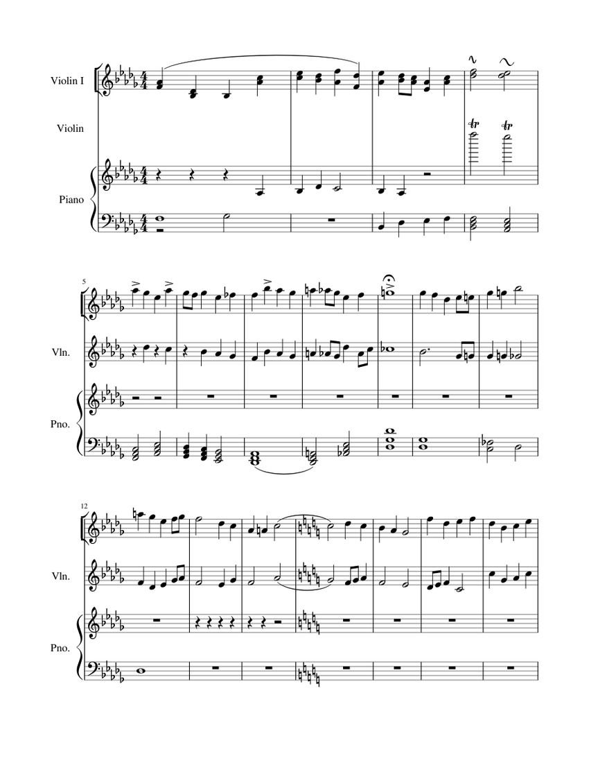 nature Sheet music for Piano, Violin (Solo) | Musescore.com
