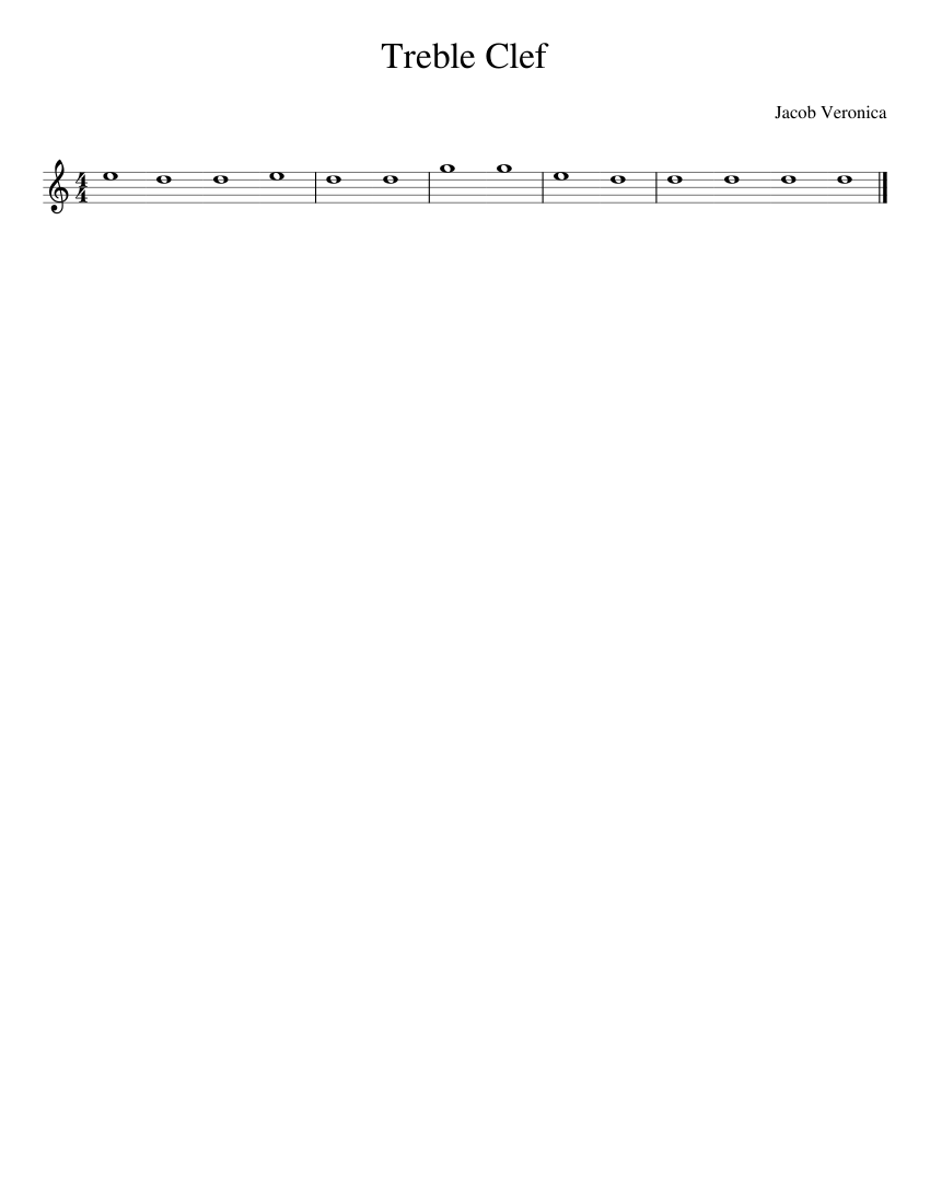 Treble_Clef2 Sheet music for Piano (Solo) Easy | Musescore.com