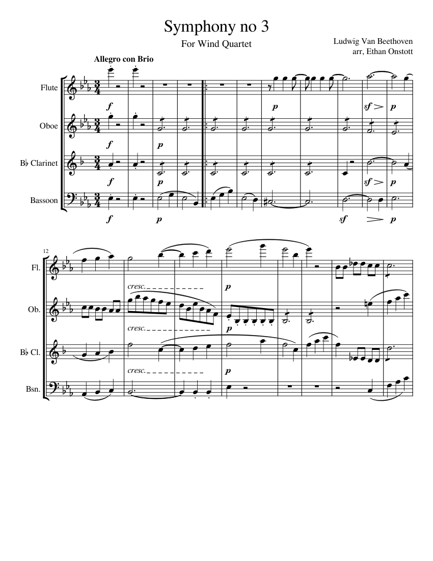 Symphony No. 3 - Movement 1 - piano tutorial